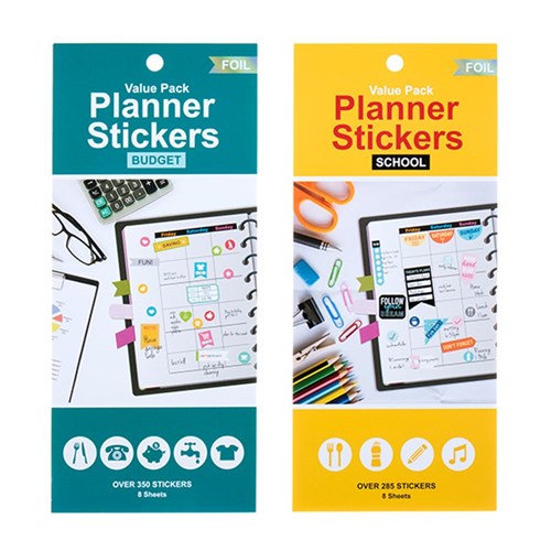 61246 - Stickers Planner Booklet 285Pc 2 Asstd Designs - Dats
