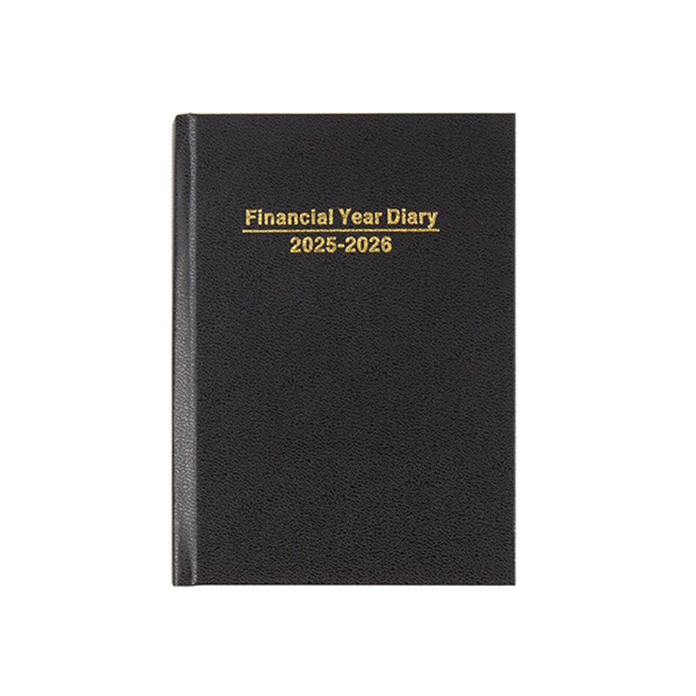 71891 - Diary FY25/26 Hard Cover PVC A6 WTV Black - Dats