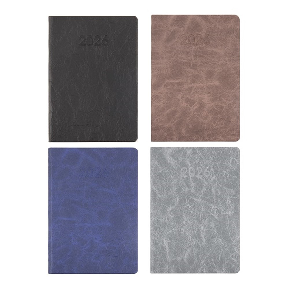 72056 - Diary PU Neutral w Elastic A4 WTV 4 Asstd - Dats