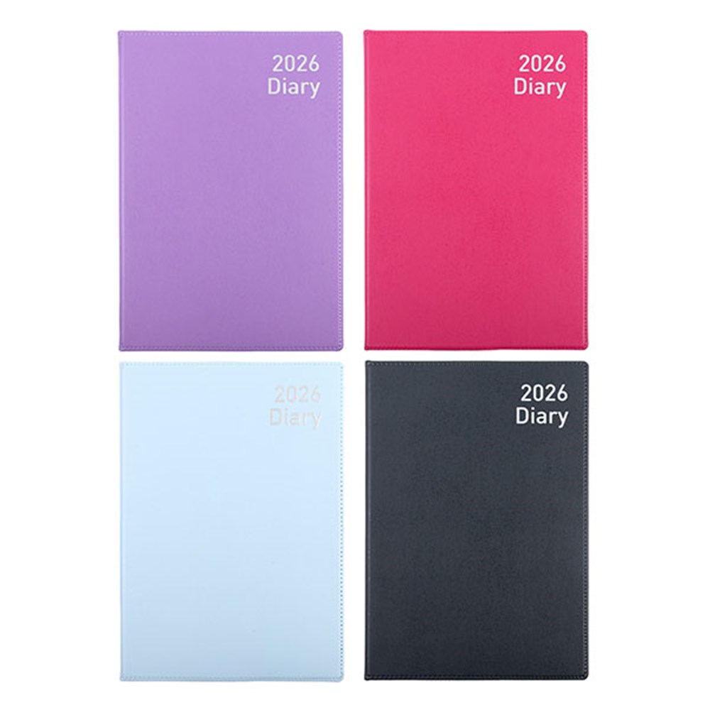 72159 - Diary PVC Textured Cover A4 WTV 4 Asstd - Dats