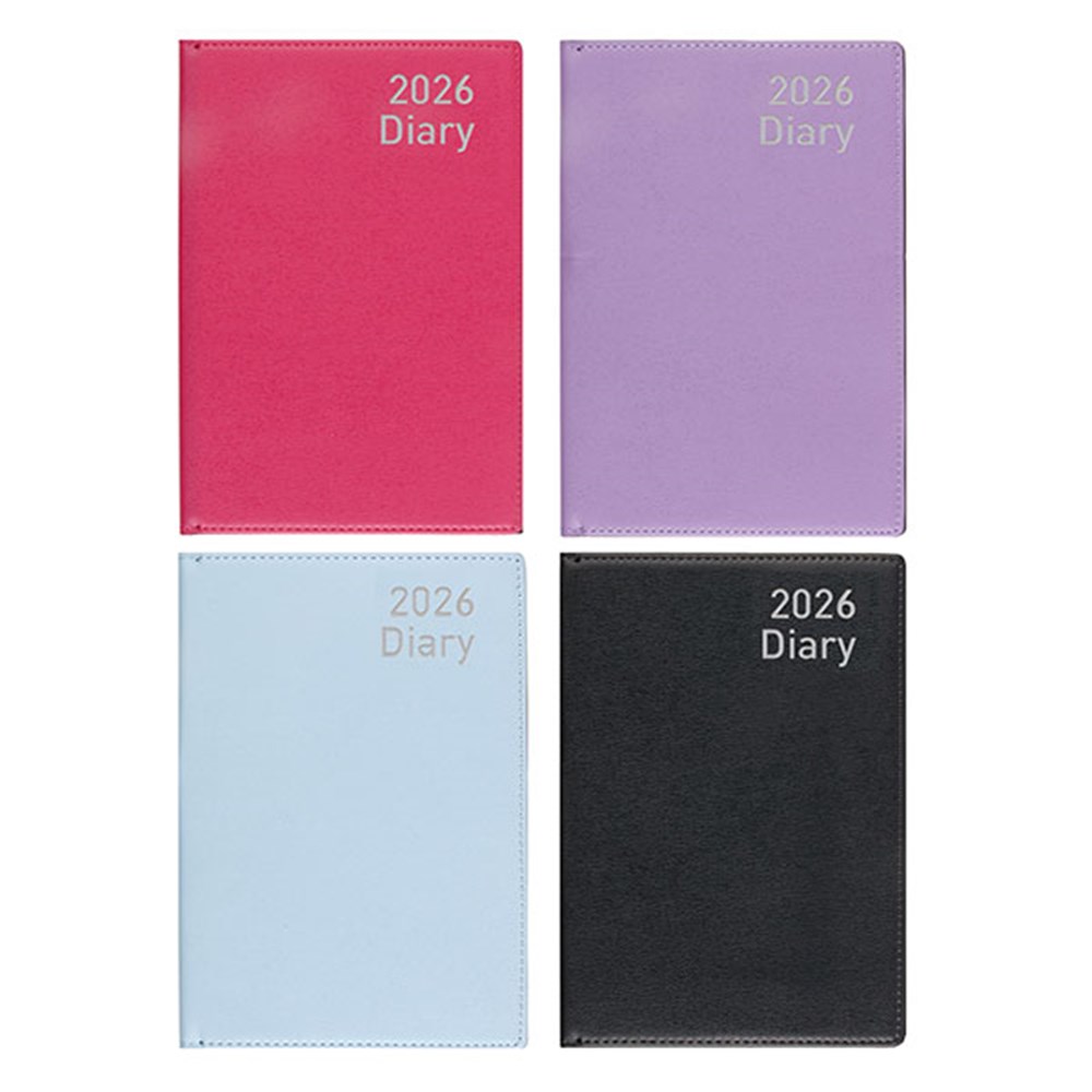 72160 - Diary PVC Textured Cover A4 DTP 4 Asstd - Dats
