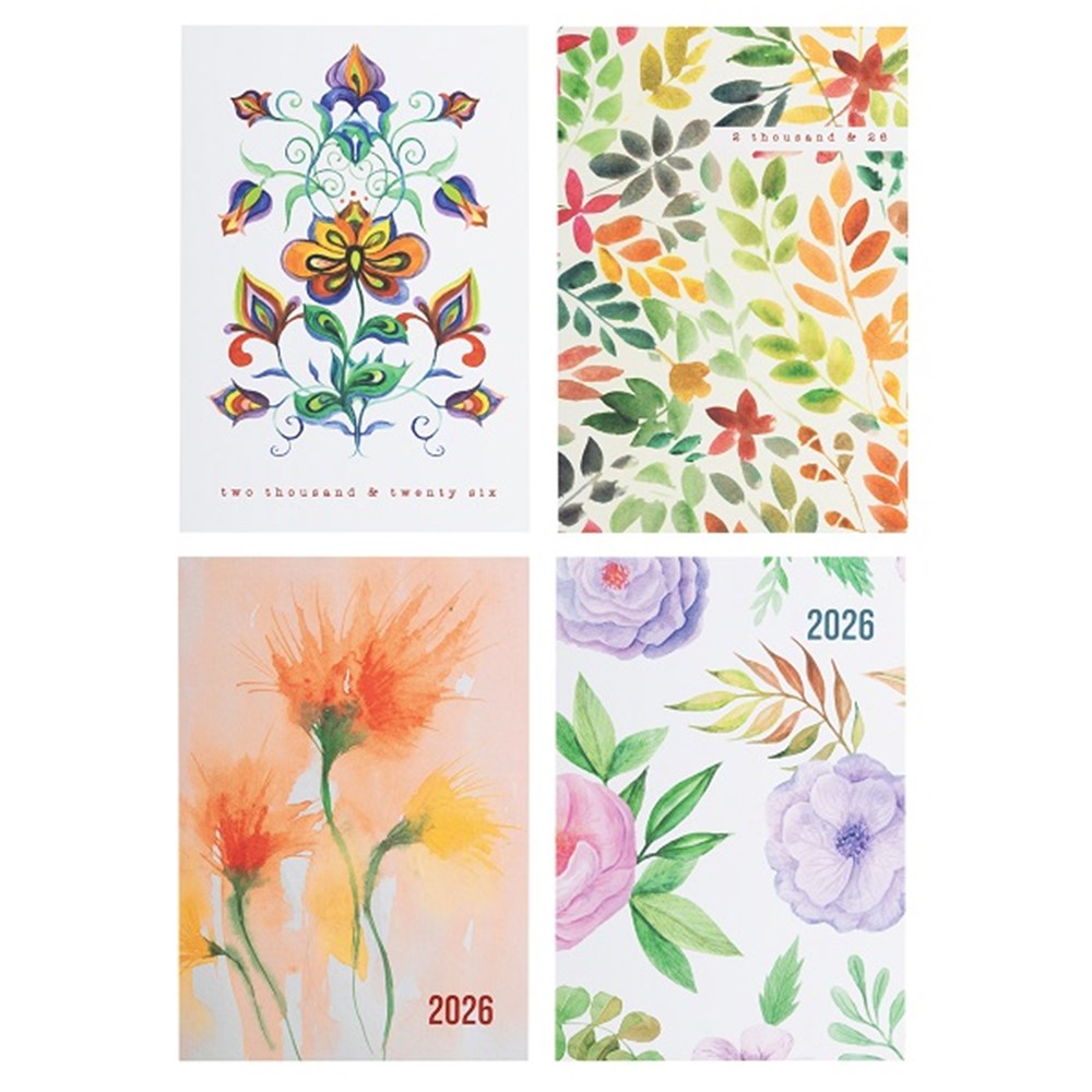 72165 - Diary Thin Cover Paper A4 WTV 4 Asstd - Dats